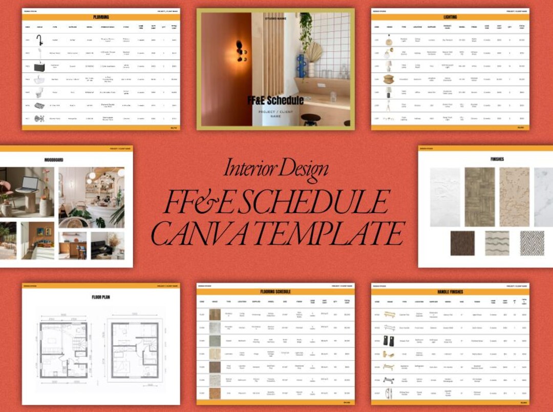 FF&E Schedule Template for Interior Designers | Furniture, Fixtures ...