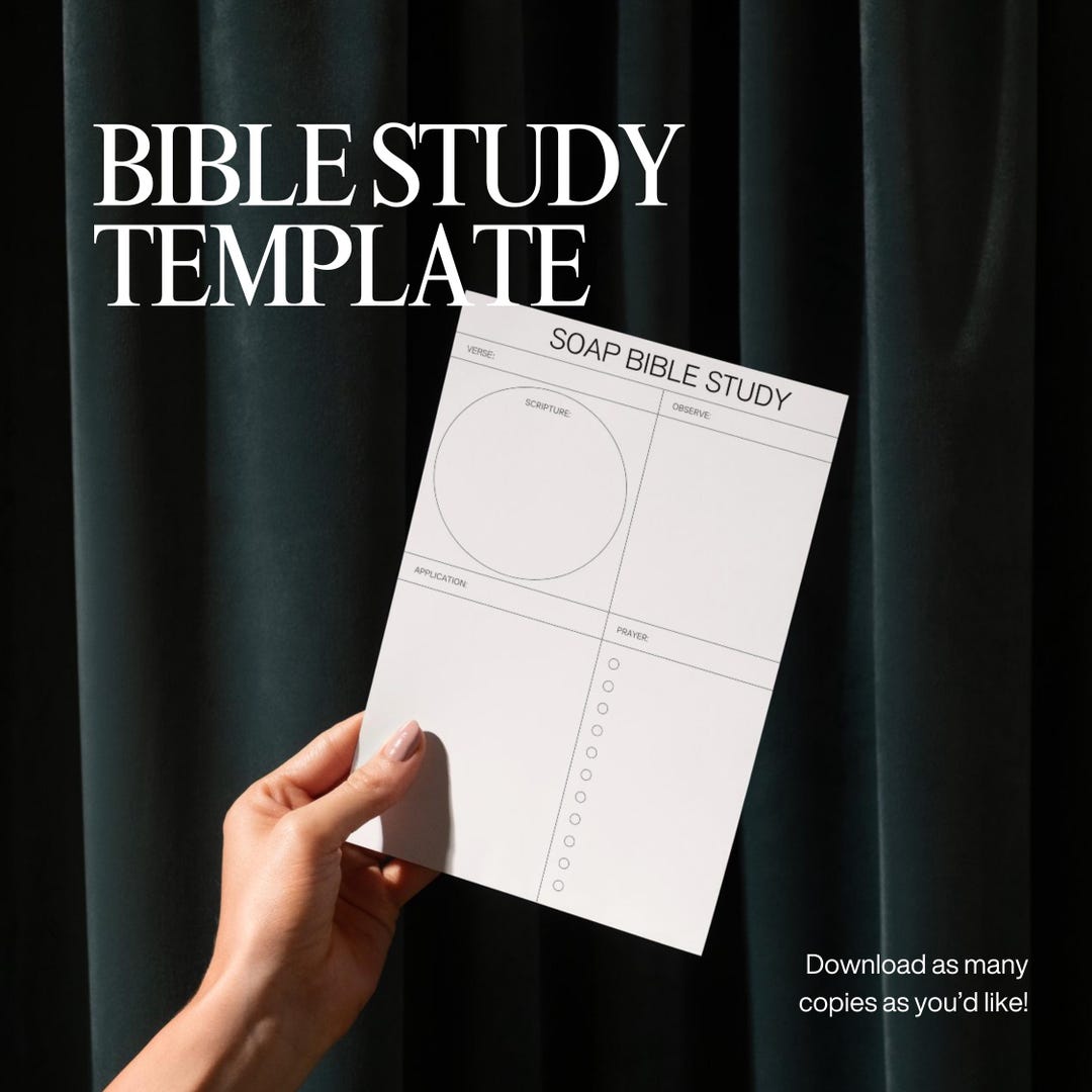 Bible Study Guide Template Printable, SOAP Method Bible Verse Mapping ...
