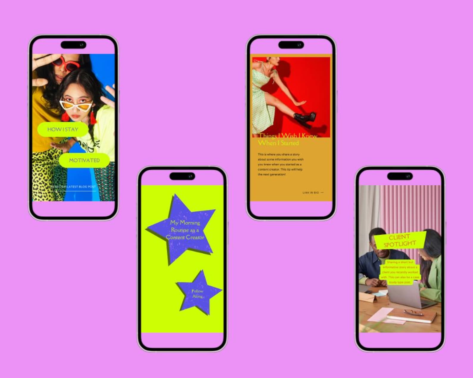BRIGHT & COLORFUL BUNDLE, Retro Instagram Post Story, Reels Templates ...