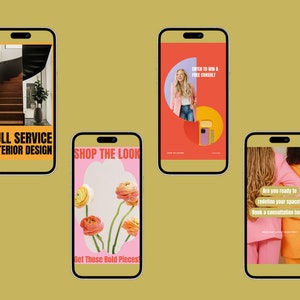 VIBRANT & EDGY BUNDLE, Instagram Post Story, Reels Templates for Canva ...