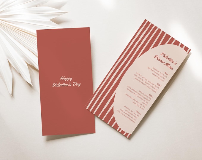 Wedding Menu Cards Place Settings Bundle Digital Template Minimalist ...