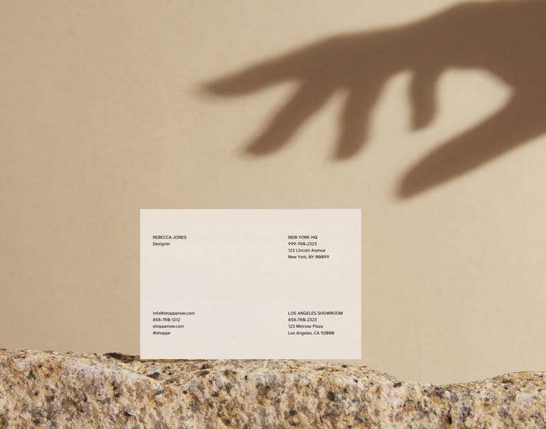 Neutral Business Card Template, Instant Download, Printable Business ...