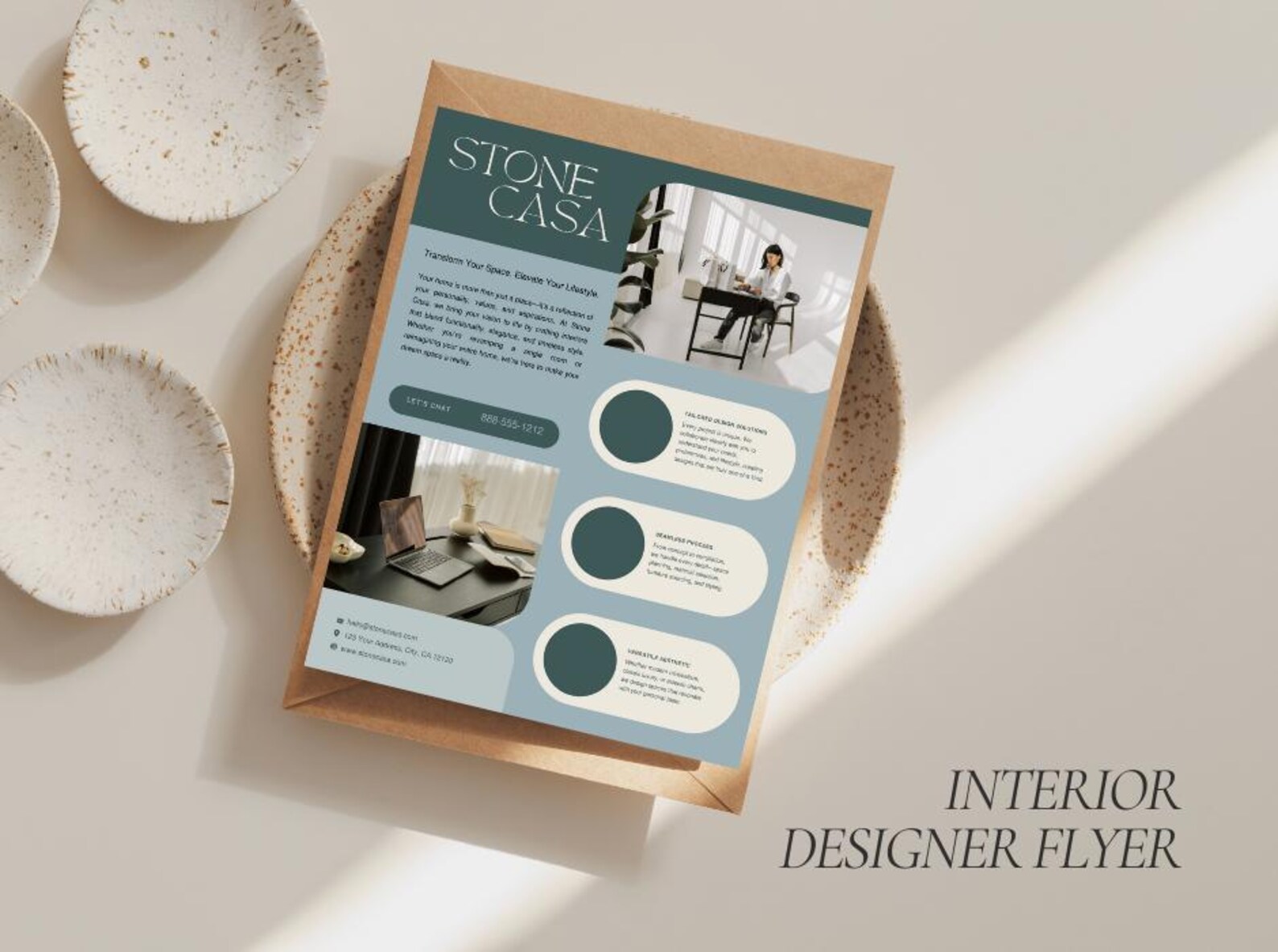 Interior Designer Flyer Template | Canva Flyer | Interior Design One ...