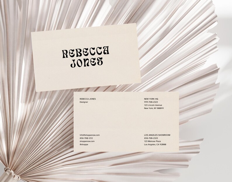 Neutral Business Card Template, Instant Download, Printable Business ...
