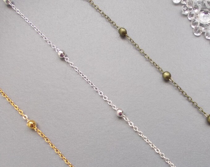 Satellite Jewellery Chain Small Ball & Chain Choose Silver | Etsy