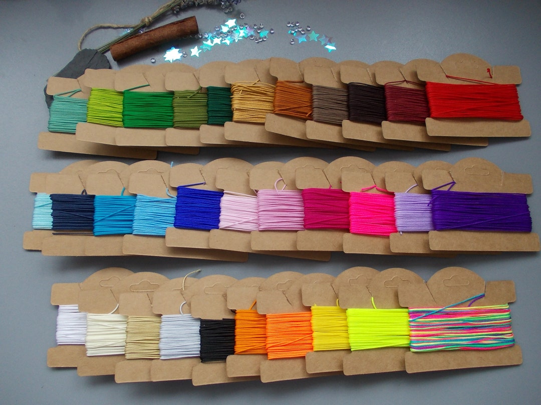 10 Metres Fine ALL COLOURS Nylon Thread, 0.8mm, Stringing, Necklace ...