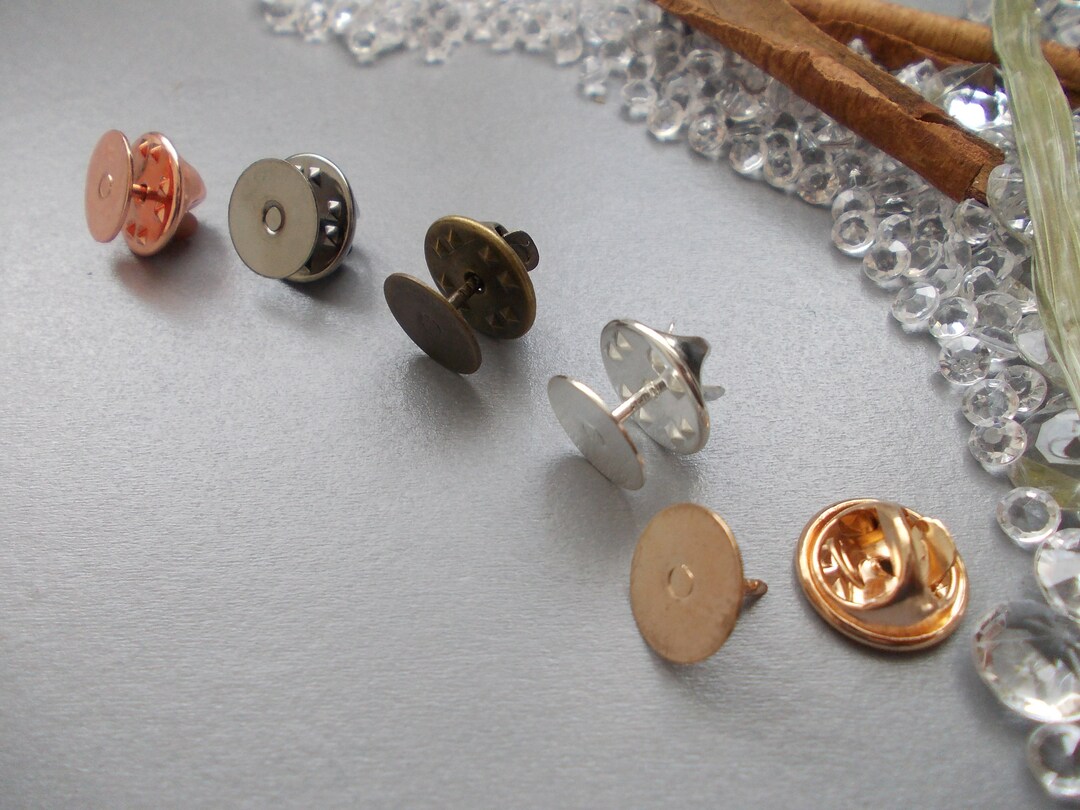 BROOCH PINS With Flat Tray, Metal Pins, Use for Jewellery Making Hat ...