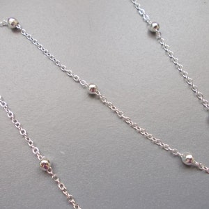 Satellite Jewellery Chain Small Ball & Chain Choose Silver - Etsy UK