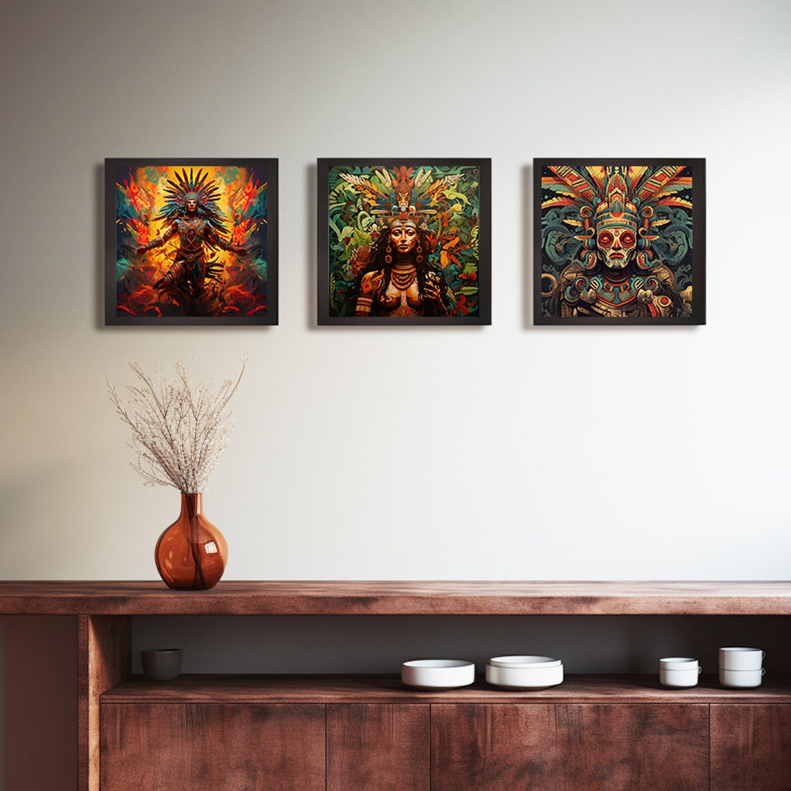 Aztec Goddess of Nature Aztec Wall Art Mythological Digital Art - Etsy