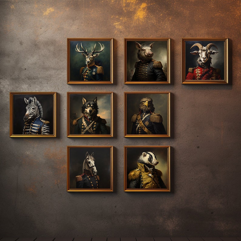 Dog Officer Portrait -animal Renaissance Painting-military Animal ...