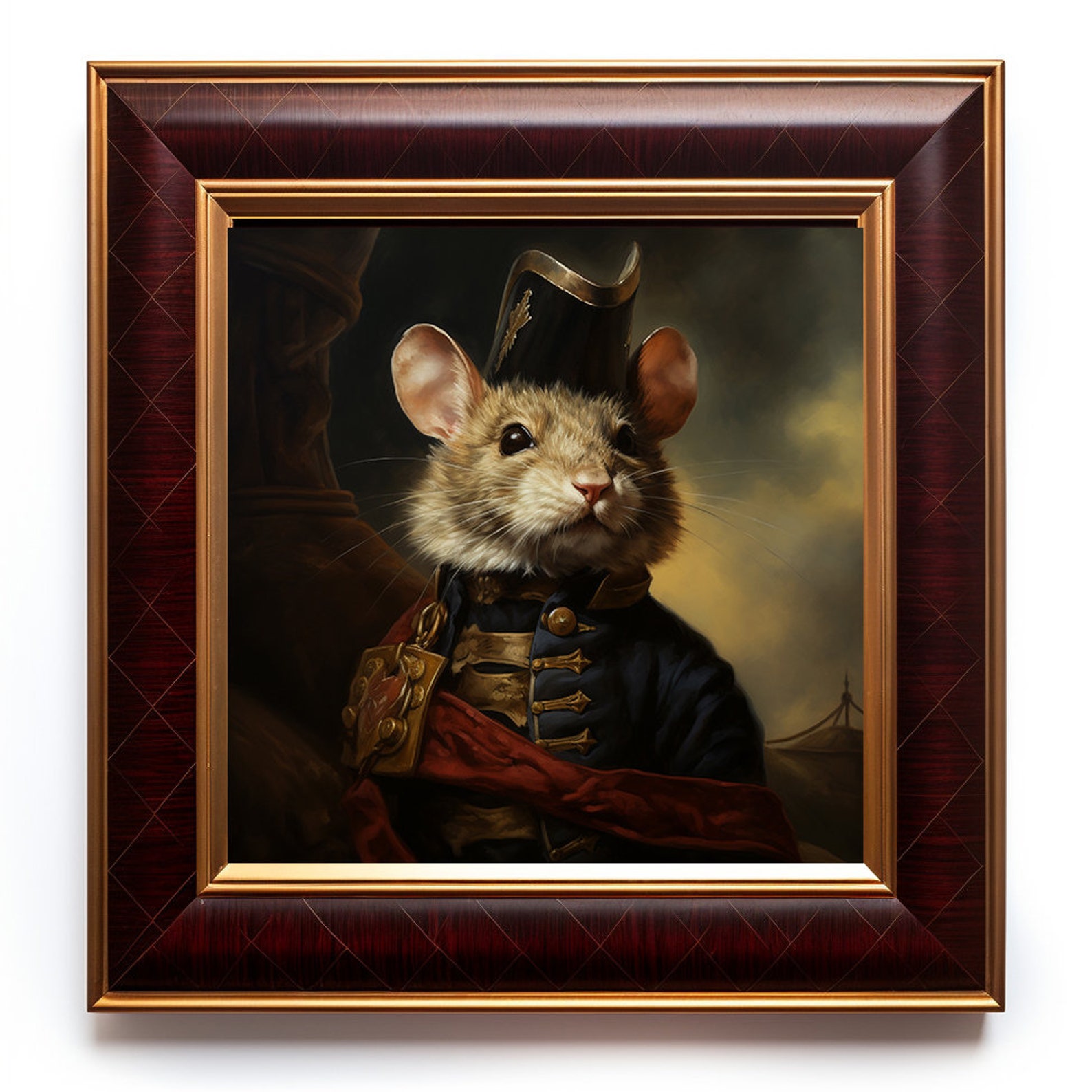 Mouse Portrait - Royal Pet Portrait- Historical Animal Art - Etsy