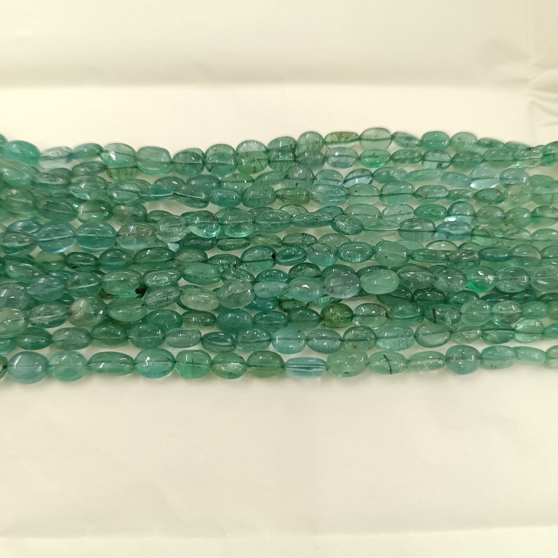 AAA Emerald Smooth Oval Shape Beads Natural Zambian Emerald Plain Beads ...