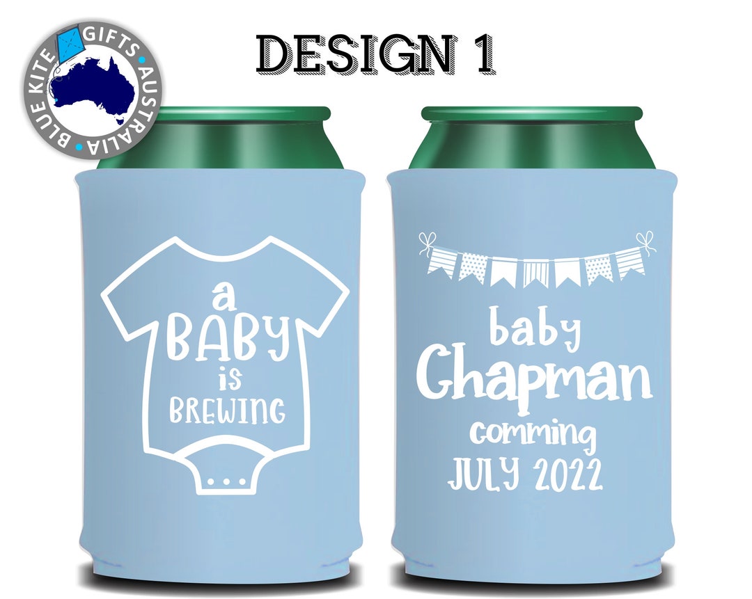 Baby Shower Stubby Holders, Baby Shower Can Holders, BabyQ Baby Shower ...
