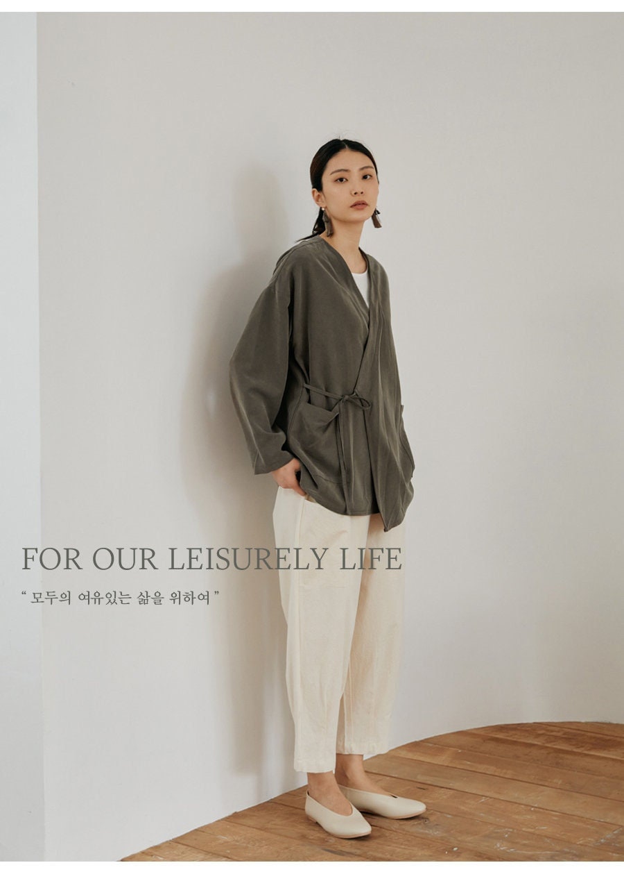 Korean Modern Hanbok Unisex oversized jacket loose fit - Etsy España