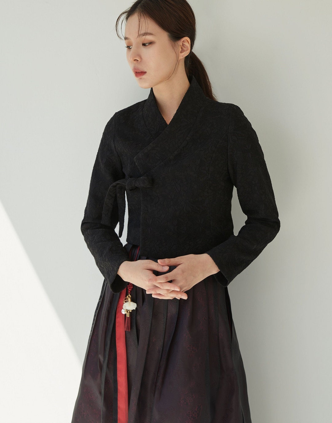 Women's Jeogori Korean Hanbok Hanbok Jacket Jacquard Fabric Jeogori ...