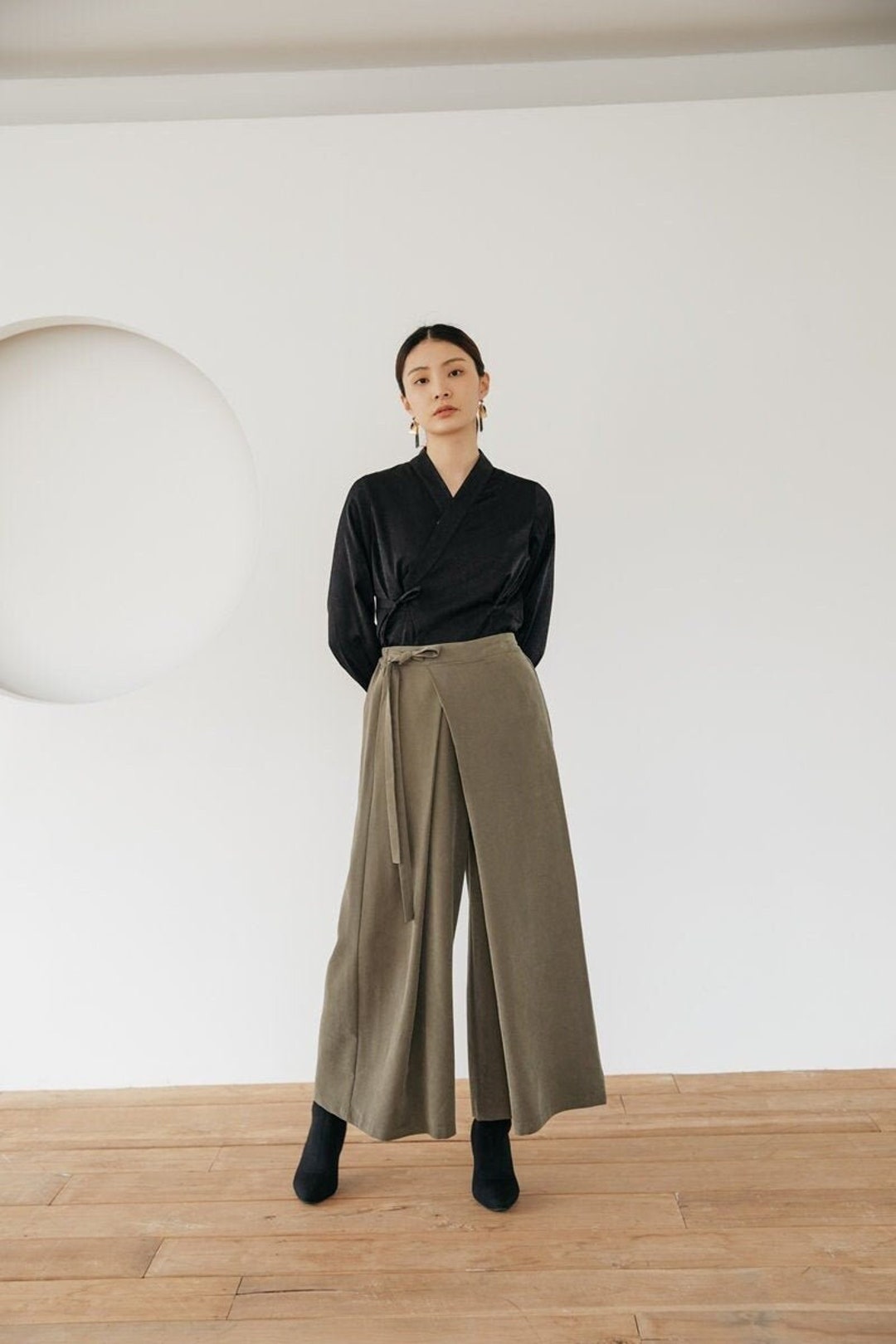 Women's Wide Leg Lounge for High Waisted Pants With Elastic Waistband ...