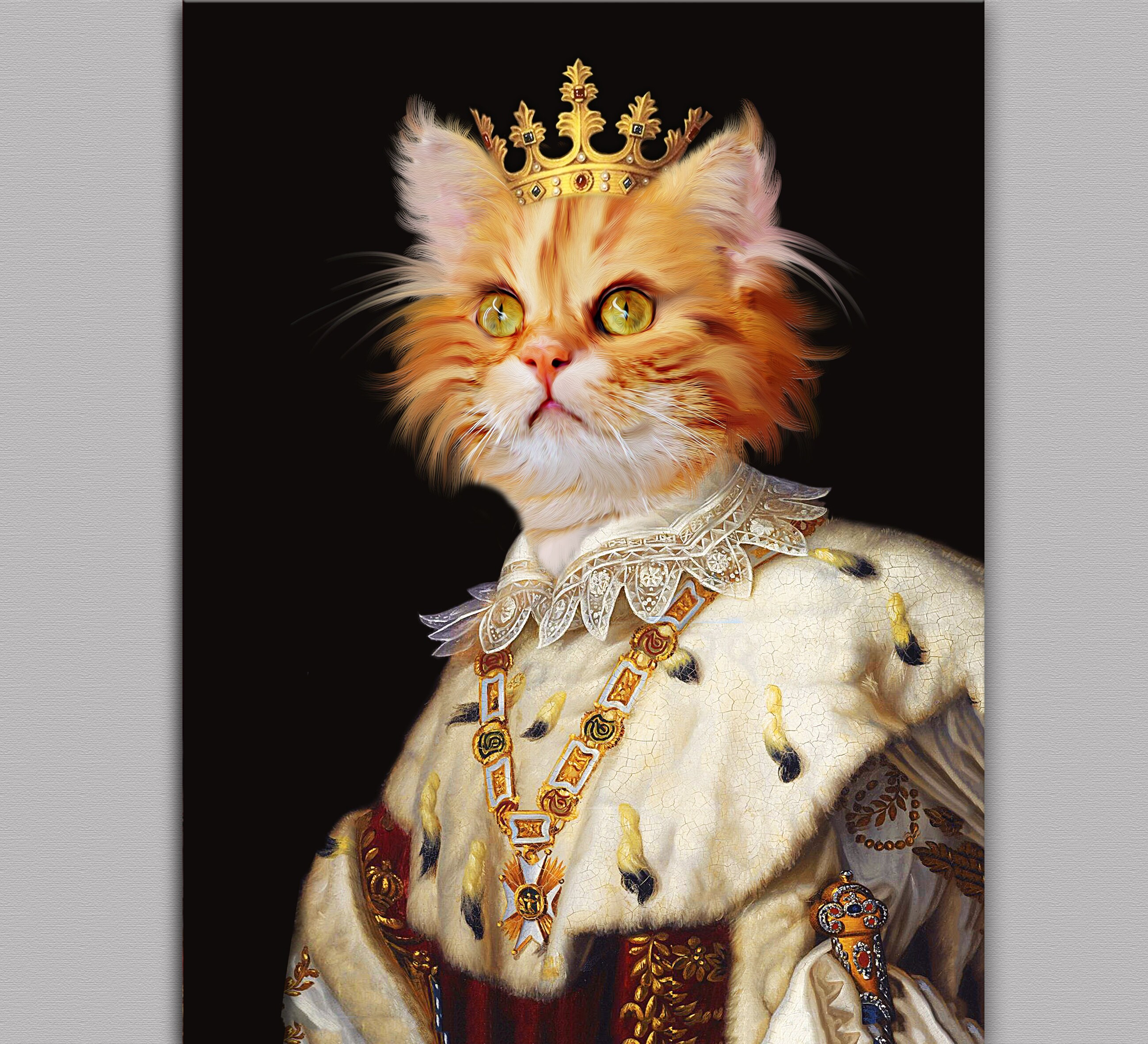 Royal Pet Portrait Template Free