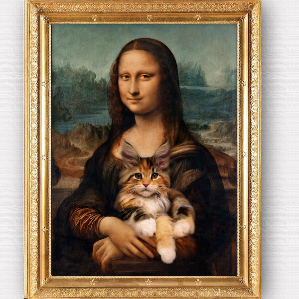 Mona Lisa Cat - Etsy
