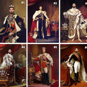 Custom King Portrait,custom Portrait,male Portrait,royal Portrait,regal ...