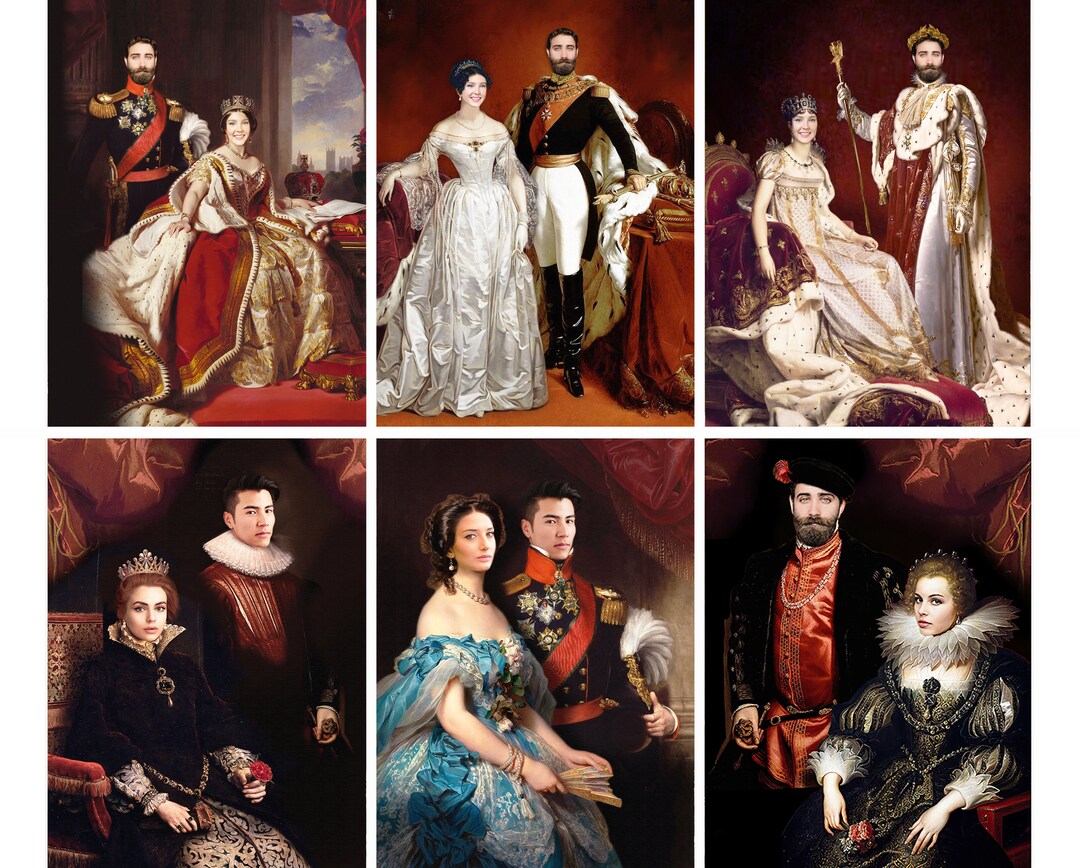 Custom Royal Portrait,royal Couple,custom Portrait,personalised ...