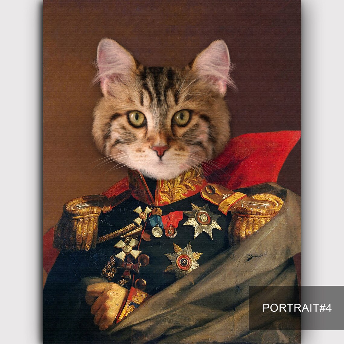 Portrait animal personnaliséPortrait NapoléonPortrait chat - Etsy France