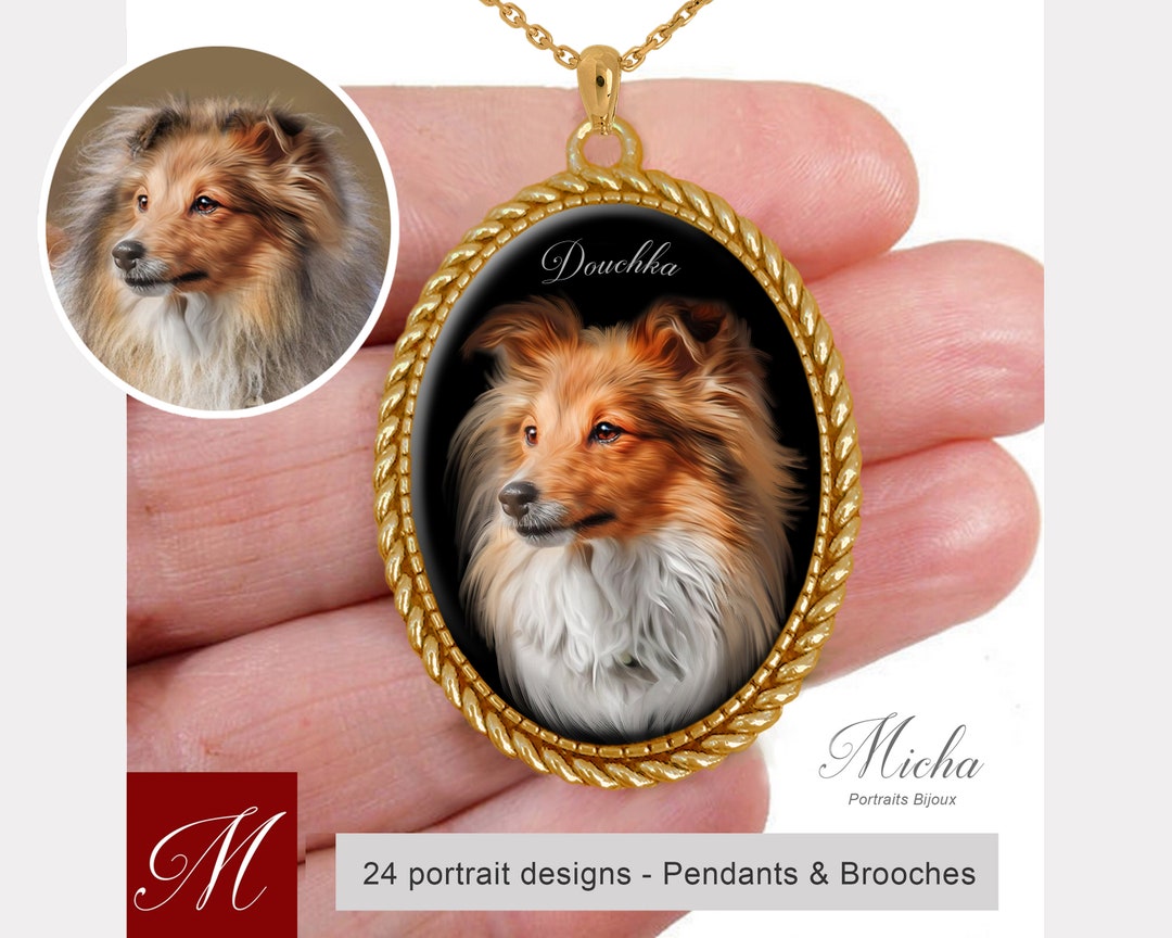 Personalized Pet Portrait Jewelry,pendant,brooch,pet Rememberance ...