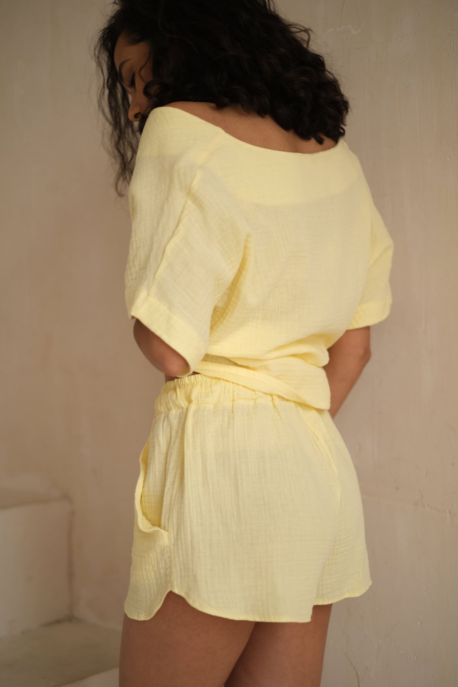 The Essential Set. Organic Crinkle Cotton Set Shorts and | Etsy