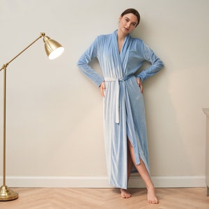 Floor Length Robe, Velvet Robe, Bride Long Robe, Bride Robe, Bridal ...