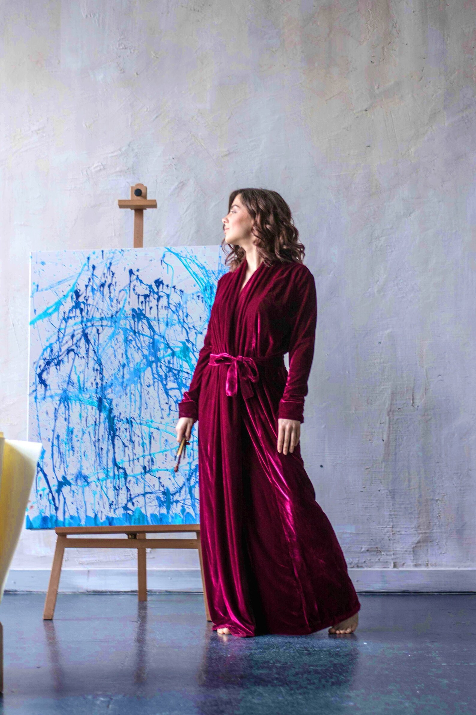 Bridesmaid Robe Green Velvet Robe Velvet Kimono Robe Floral - Etsy