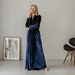 Velvet Long Robe, Bride Robe, Bridesmaids Robes, Womens Velvet Robe ...