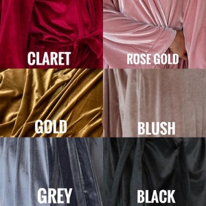 Velvet Long Robe, Bride Robe, Bridesmaids Robes, Womens Velvet Robe ...