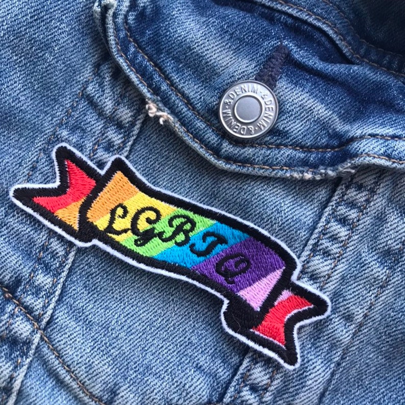 Lgbt Pride Patch Pride Banner Iron On Embroidery Patch Etsy