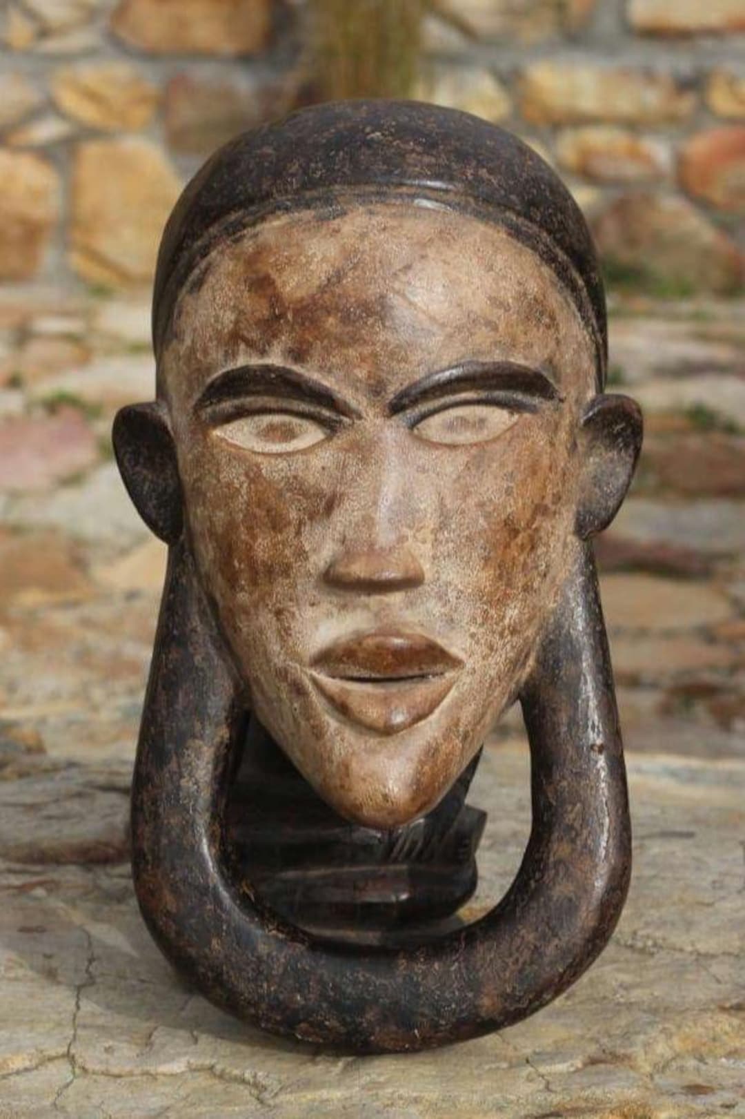 Bakongo Mask. Congo Style Mask. Wooden Wall Decor. Wooden Central ...