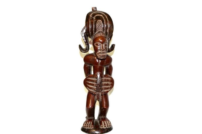 Vintage Chokwe Ancestral Figure. Chibinda Ilunga Tchokwe Sculpture ...