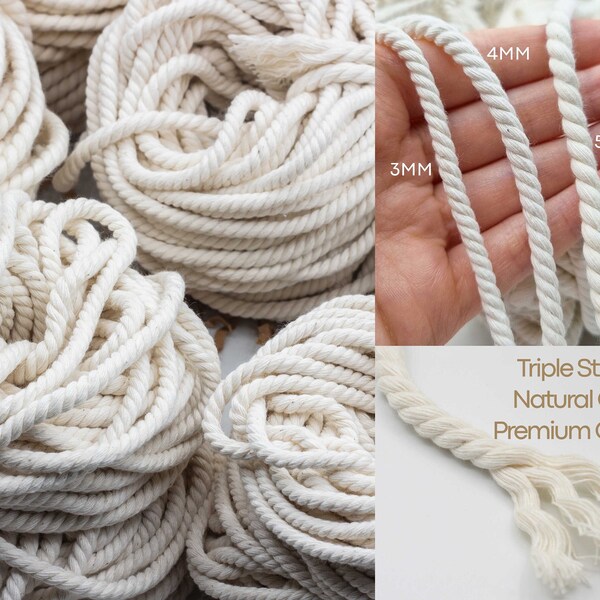 Natural Cotton Cord - Etsy