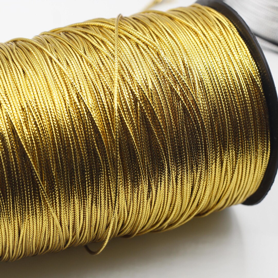 Gold, Silver Package Cord 1mm Glitter String Wrapping Ornament Hanger ...
