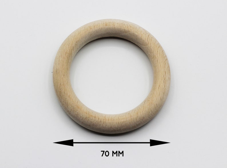 Natural Wood Ring 30/35/50/70mm Macrame Wood Ring Wood - Etsy