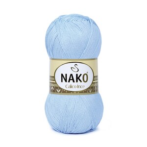 NAKO Calico Ince, Fine Yarn Blend Cotton Acrylic Yarn Suitable for ...