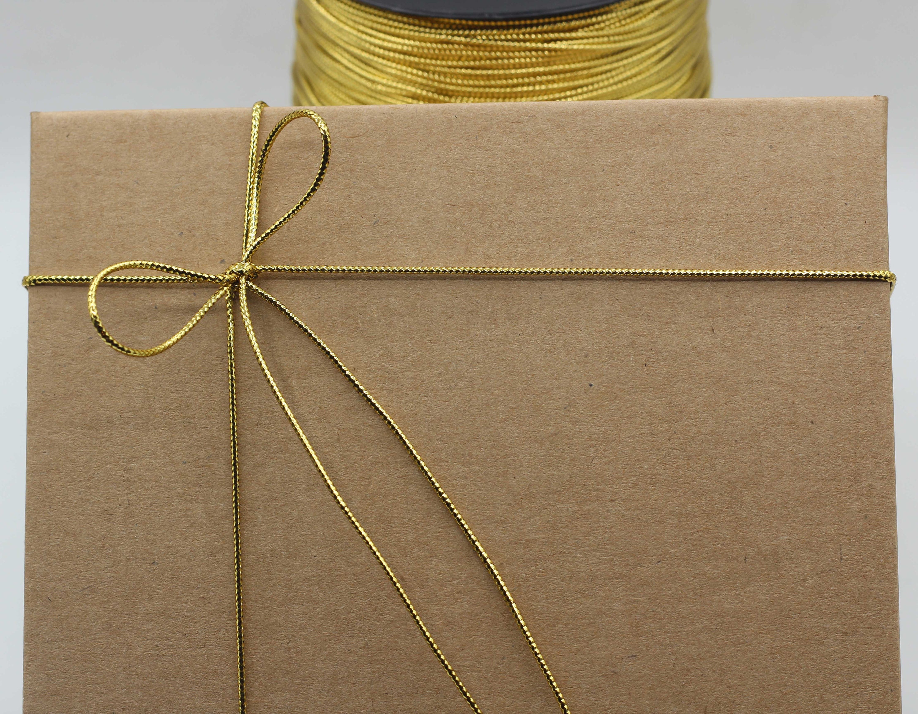 Gold, Silver Package Cord 1mm Glitter String Wrapping Ornament Hanger ...