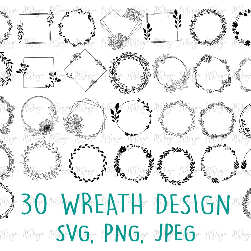 Wreath Svg - Etsy