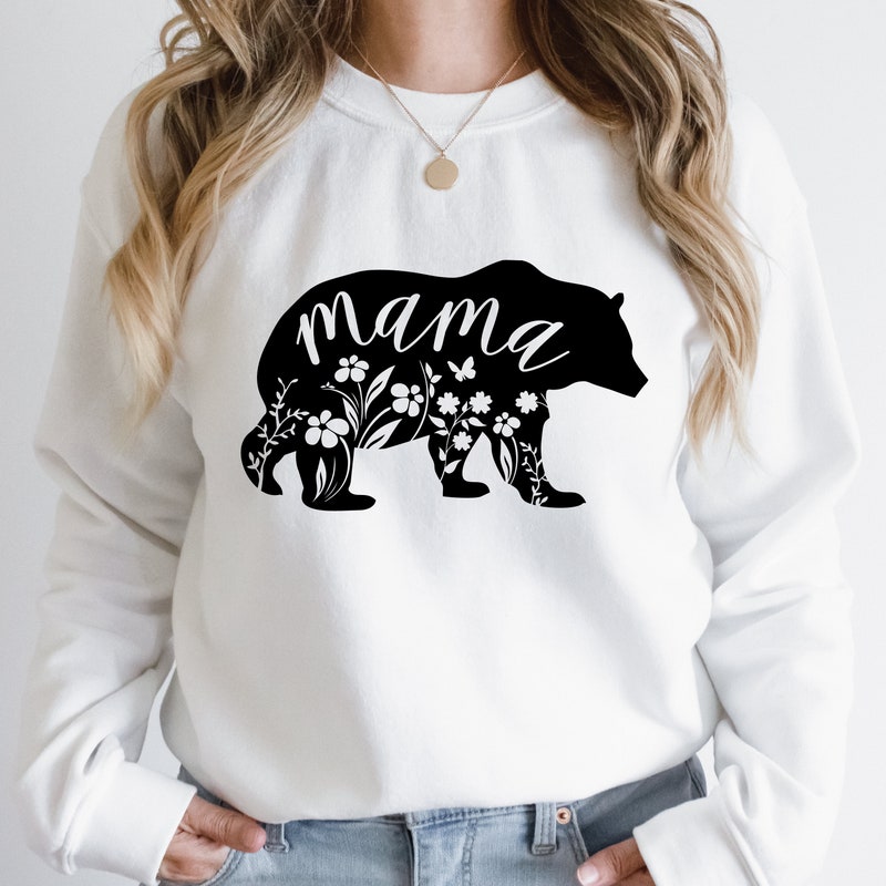 Mama Bear Floral Svg - Etsy
