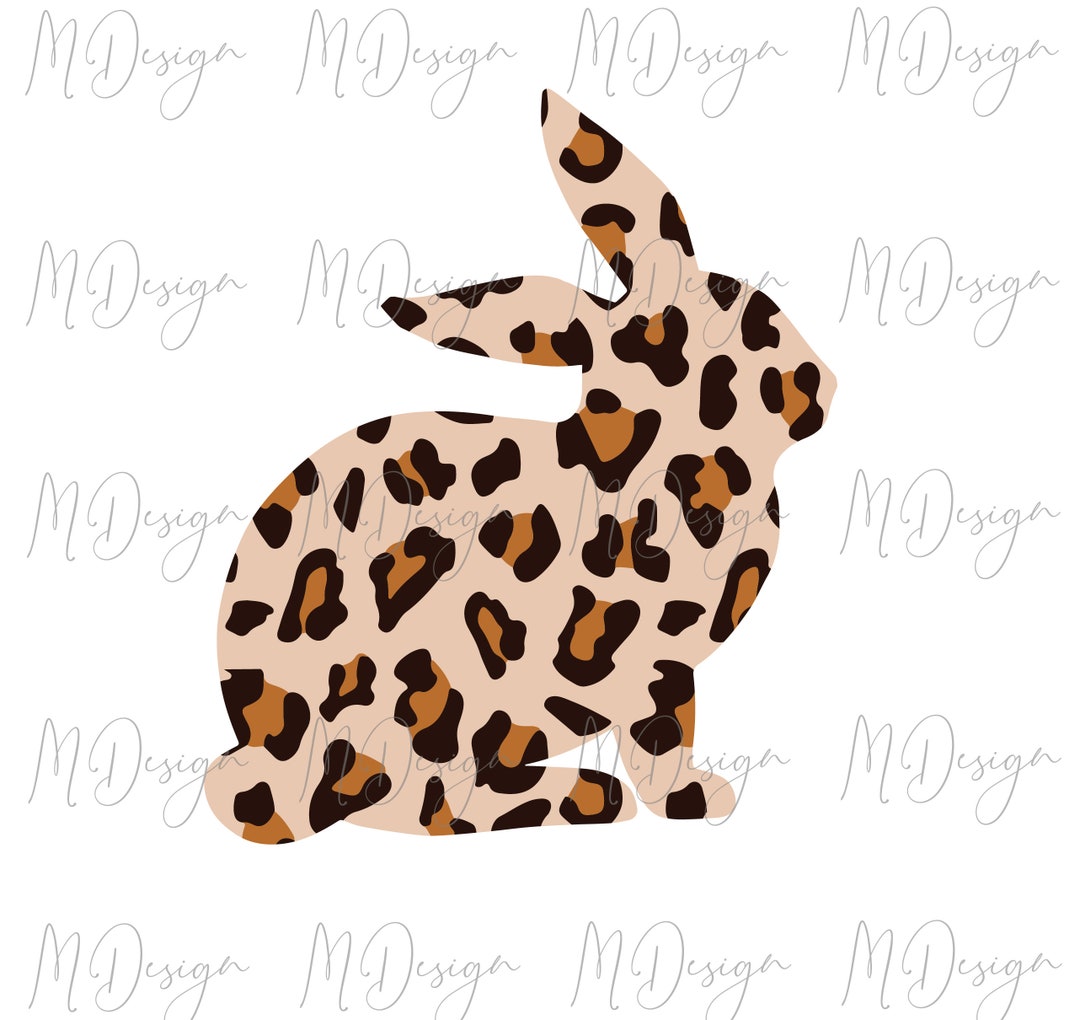 Leopard Print Bunny SVG - Easter SVG Cut File for Cricut, Silhouette ...
