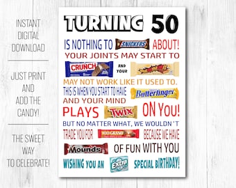 50th Birthday Candy | Etsy