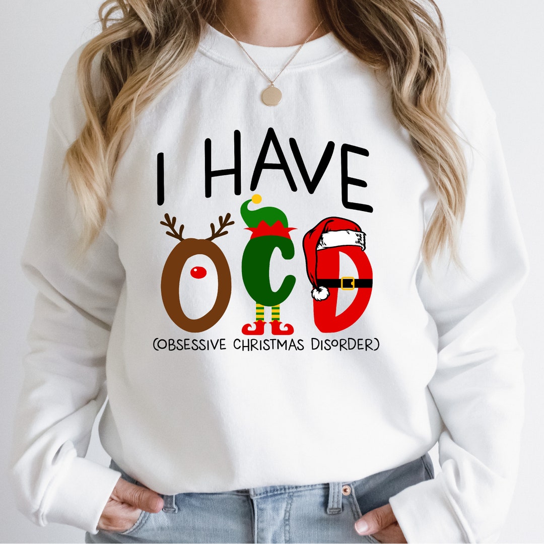 I Have OCD Christmas SVG Funny Christmas Fan Design Obsessive Christmas ...