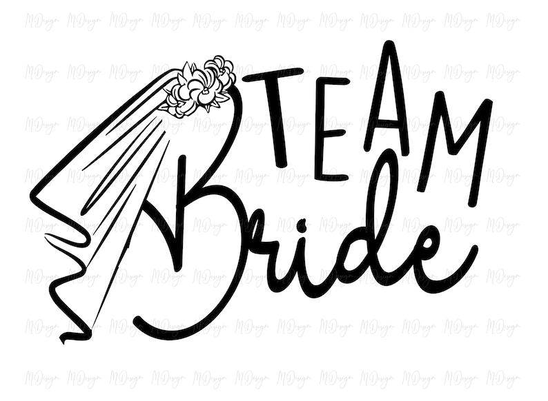 Team Bride SVG Cutting Files for Cricut Silhouette DIY - Etsy Ireland