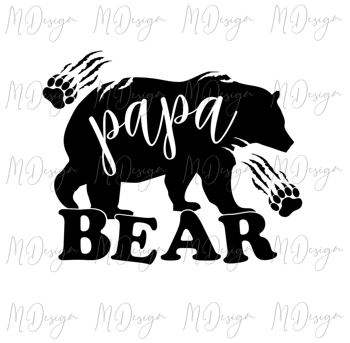 Papa Bear SVG Cut file for Cricut Silhouette For | Etsy