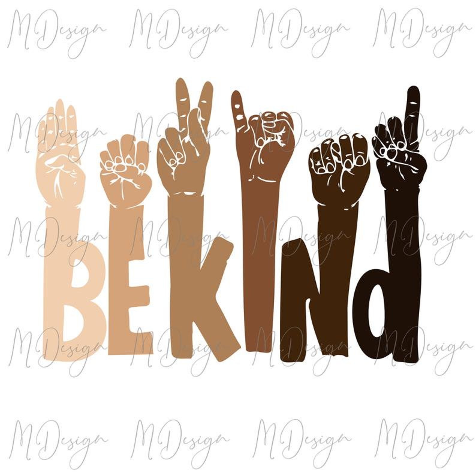 Be Kind Sign Language SVG Black Lives Matter SVG Cutting File | Etsy
