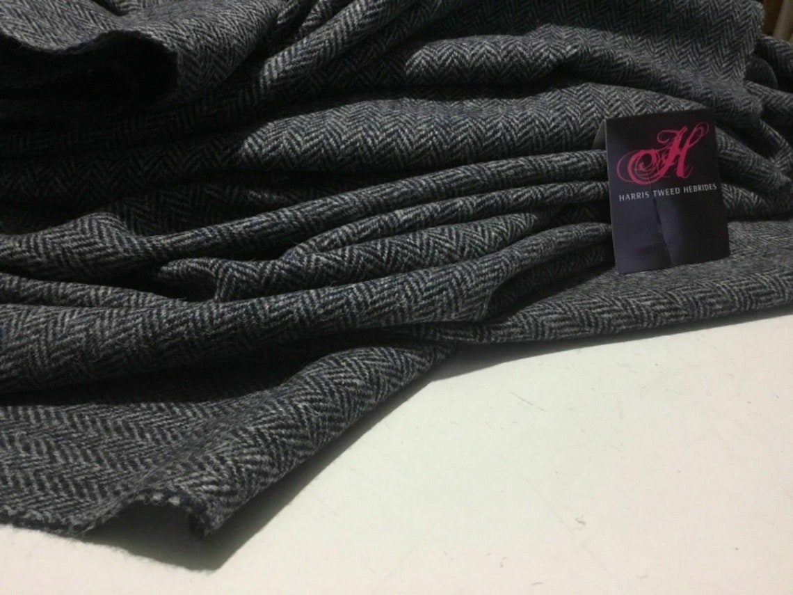 New Hand Woven Multicolour Harris Tweed 100% Wool Herringbone High ...