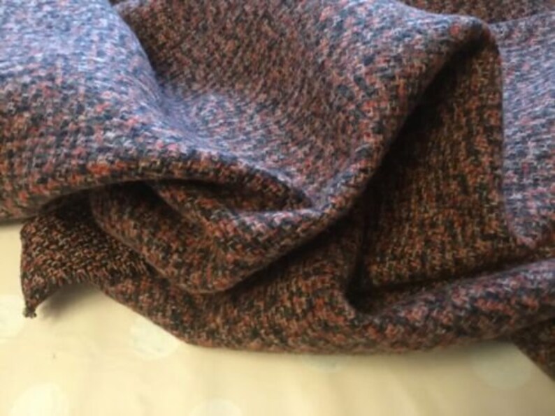 New Multi Colour Wool Boucle Fabric 60" 153cm Material Garment Cloth ...