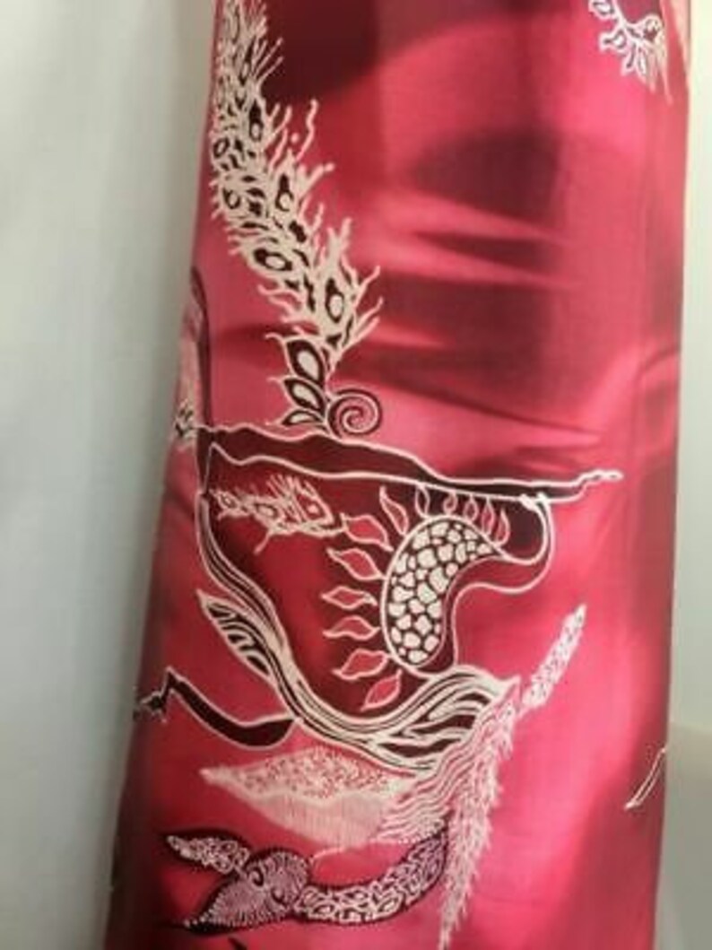 NEW High Class Designer Satin Print Fabric Material 44" 112 Cm Garment ...